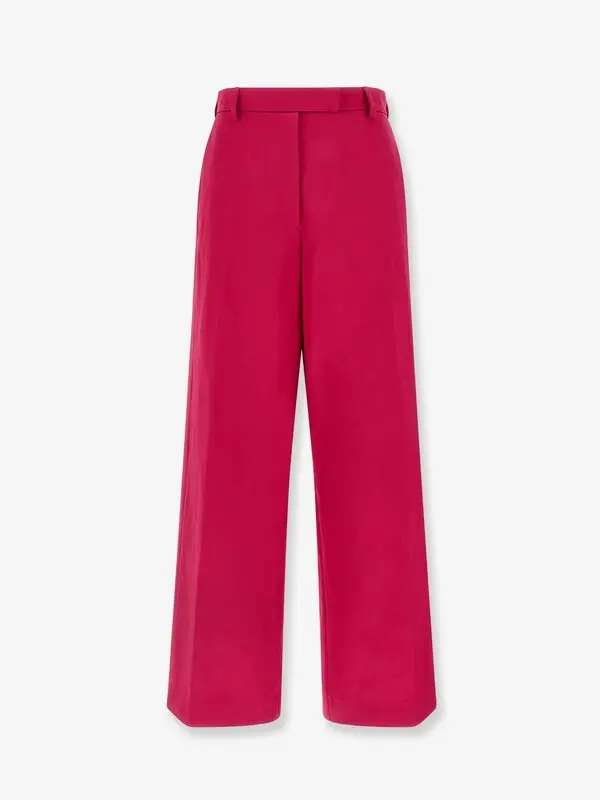 Dries Van Noten Wide Leg Satin Trousers - Pink
