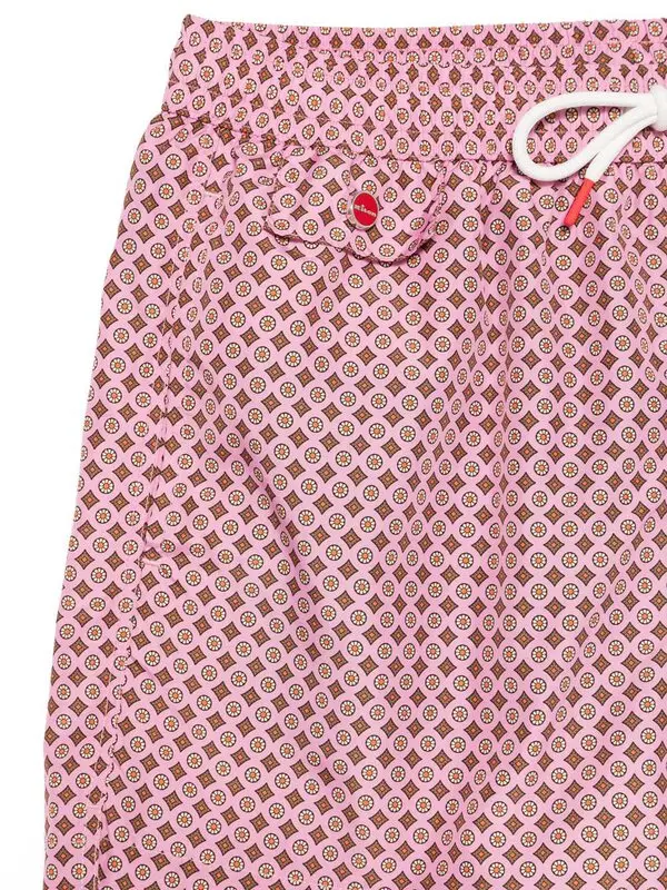 Kiton Geometric Print Swim Shorts - Multicolor
