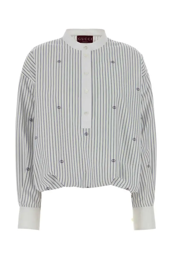 Gucci Embroidered Poplin Shirt - Multicolor