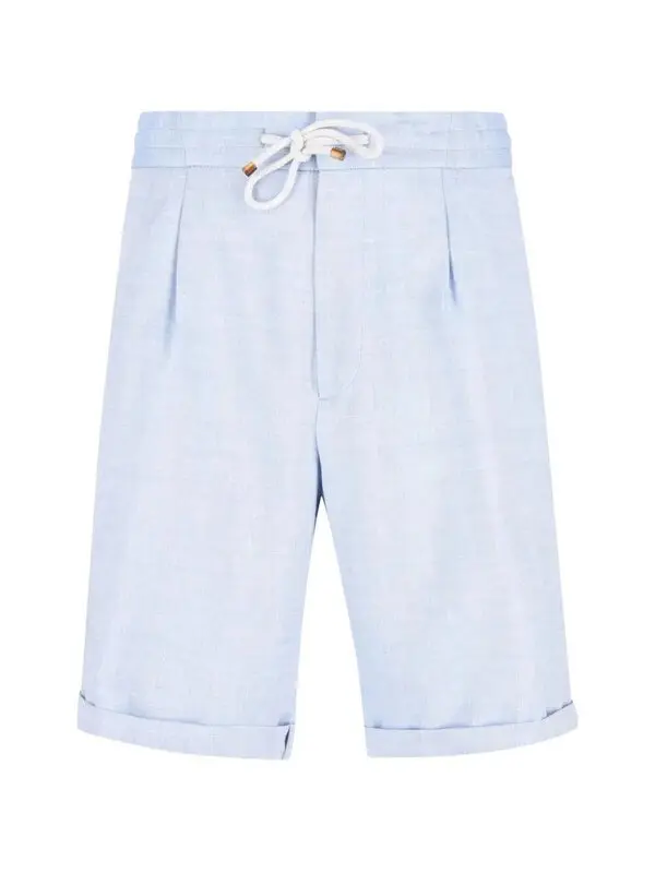 Brunello Cucinelli Linen Bermuda Shorts - Multicolor