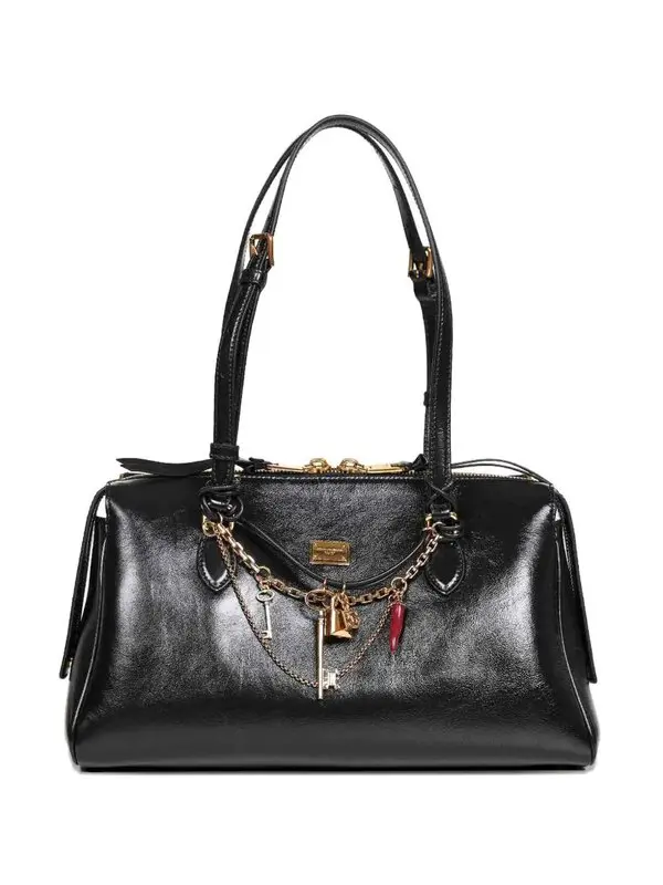Dolce & Gabbana Vittoria Leather Tote Bag - Black