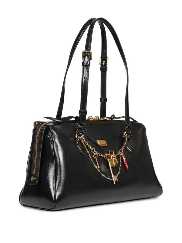 Dolce & Gabbana Vittoria Leather Tote Bag - Black