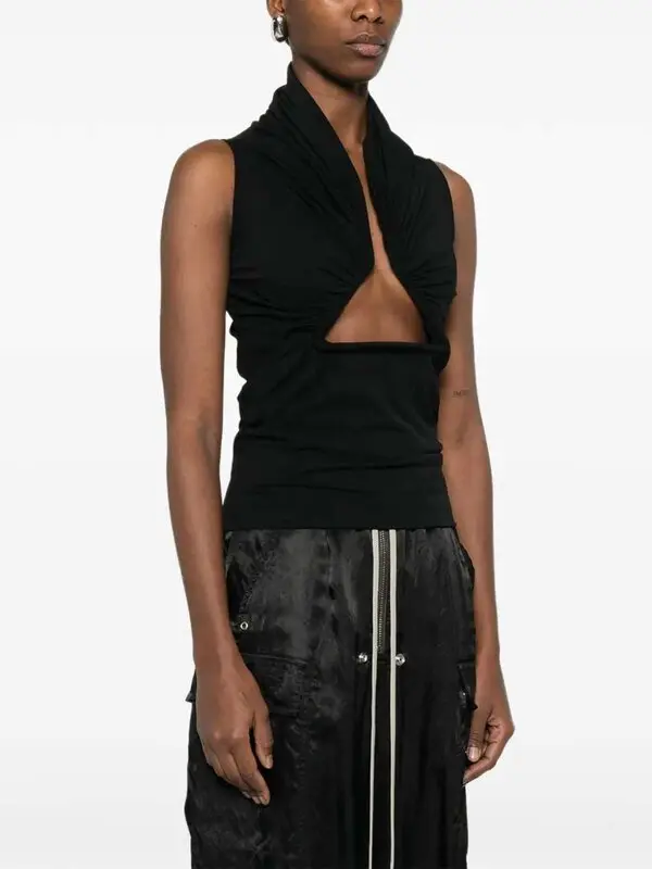 Rick Owens Sleeveless Draped Jersey Top