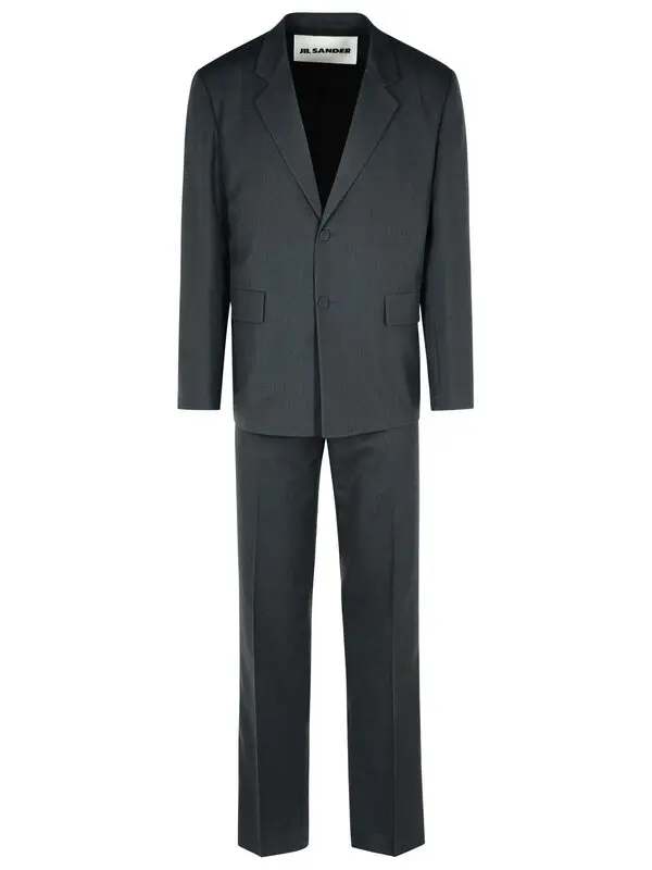JIL SANDER Grey Wool Suit