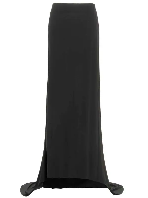 Magda Butrym Asymmetrical Long Skirt - Black
