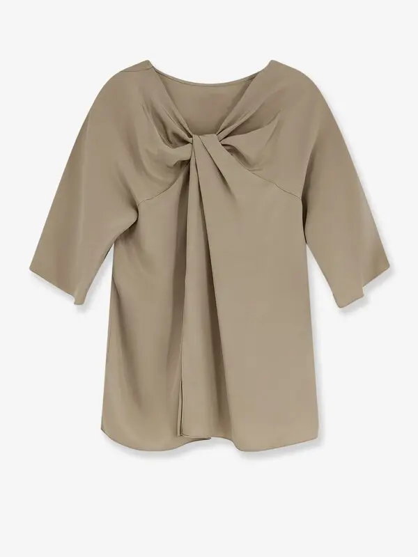 Max Mara Silk Top With Knot Detail