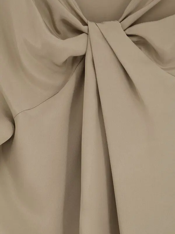 Max Mara Silk Top With Knot Detail