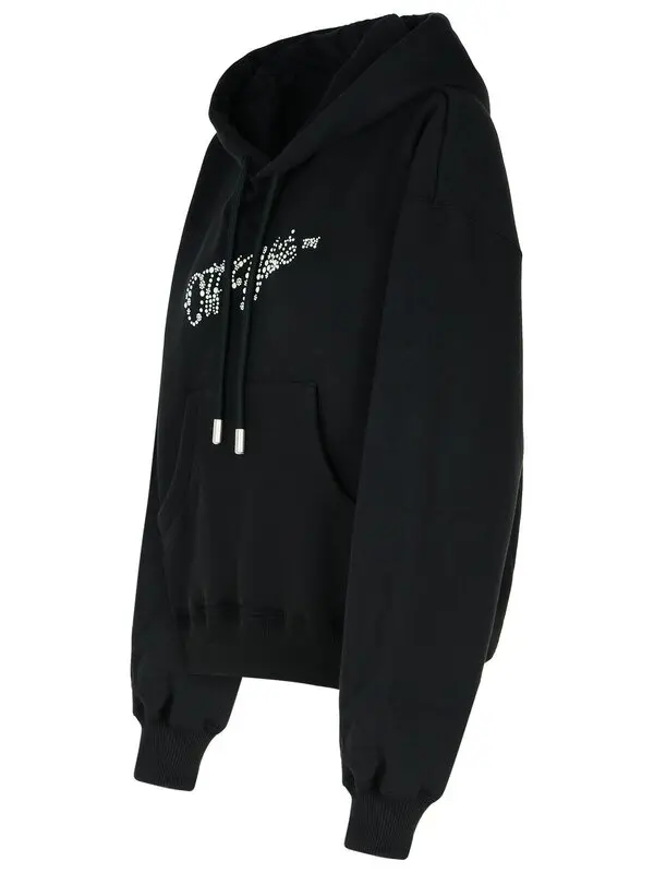 Off-White Cotton Sweatshirt With Contrast Star Logo
