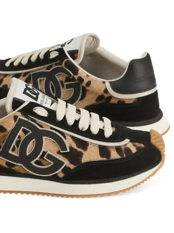 Dolce & Gabbana Leopard Print Ponyskin Sneakers