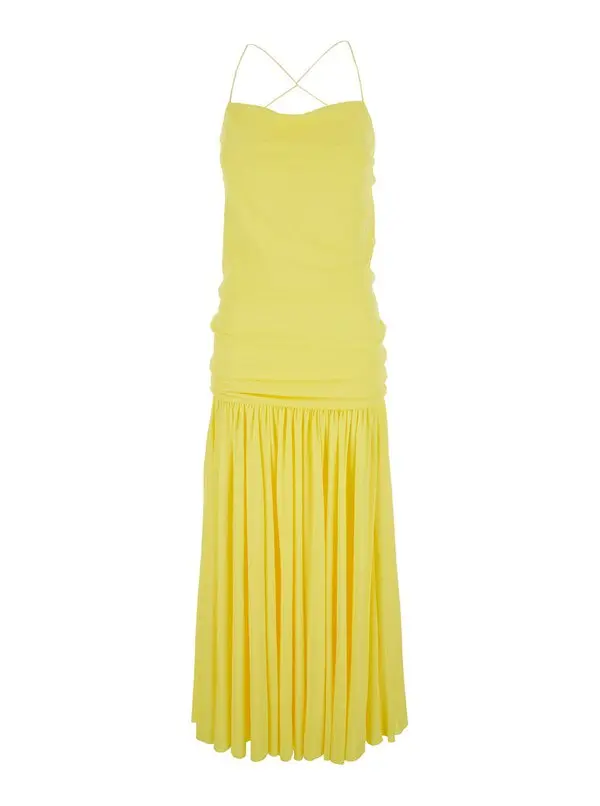 Jacquemus Straight Neckline Tech Fabric Dress - Multicolor