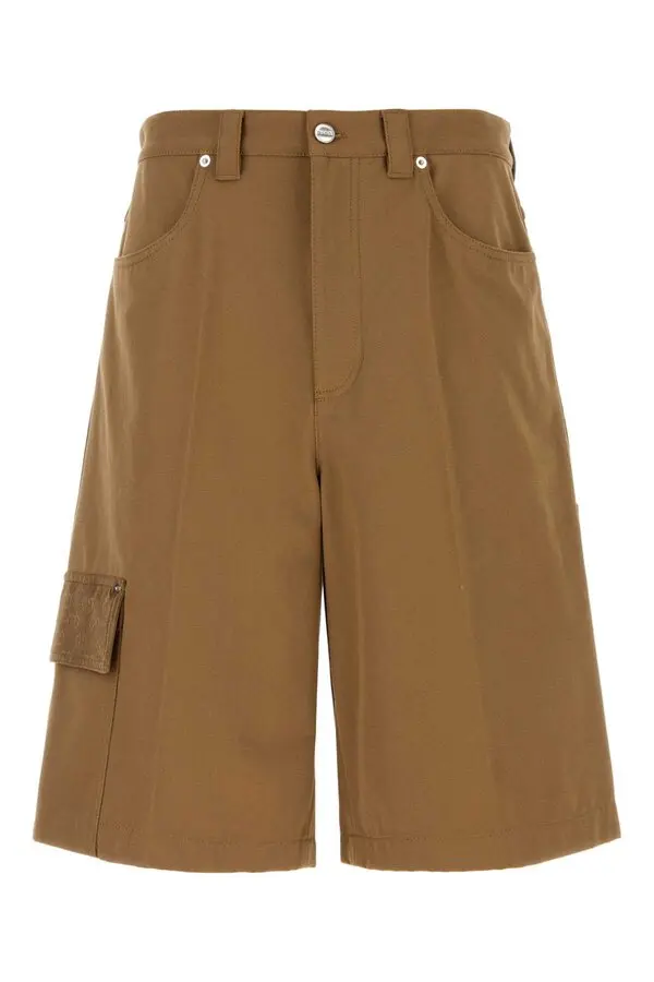 Gucci Caramel Cotton Bermuda Shorts - Brown