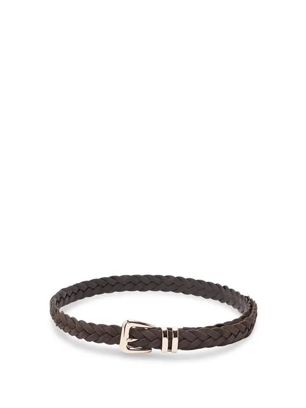 Brunello Cucinelli Calfskin Braided Belt - Multicolor
