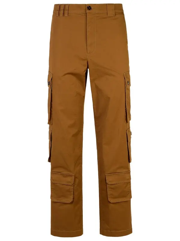 Dolce & Gabbana Cotton Cargo Trousers - Brown