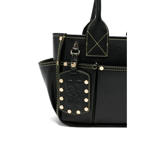 GANNI Top Handle Bag With Contrast Stitching
