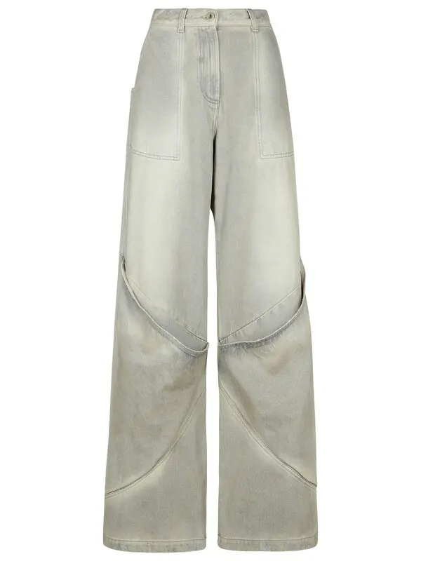 Attico Cotton Jeans - Gray