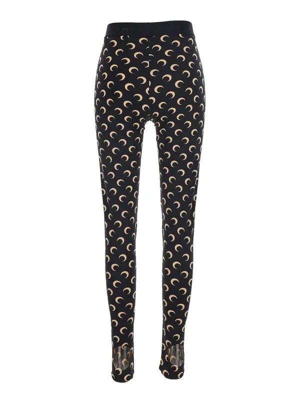 MARINE SERRE Moon Print Jersey Leggings - Multicolor