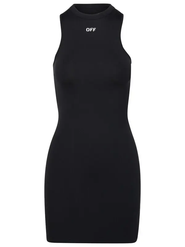 Off-White Polyamide Mini Dress - Black