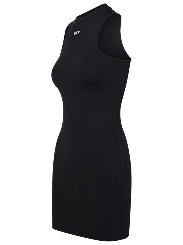 Off-White Polyamide Mini Dress - Black