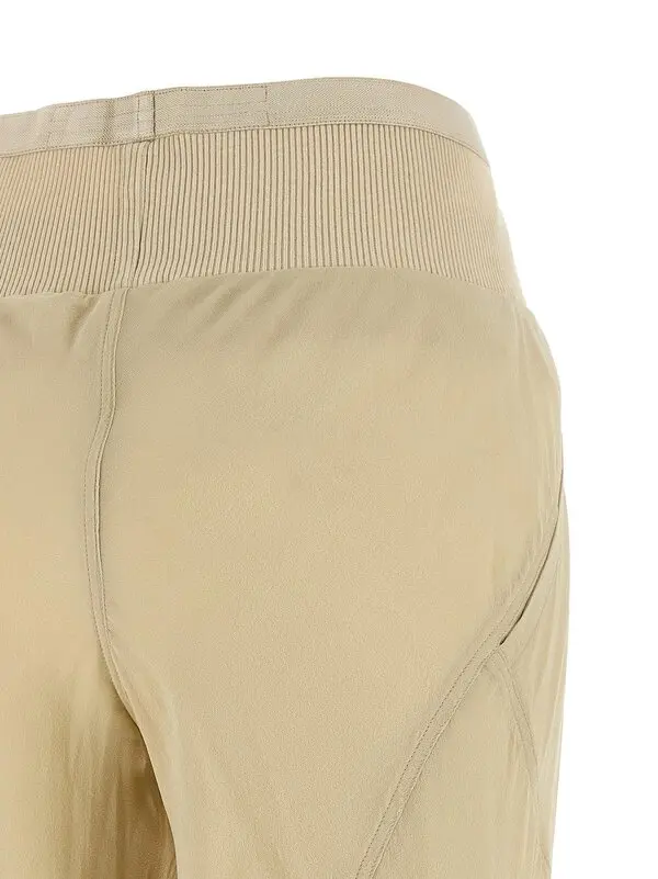 Rick Owens Bias Wide Leg Silk Georgette Pants - Cream