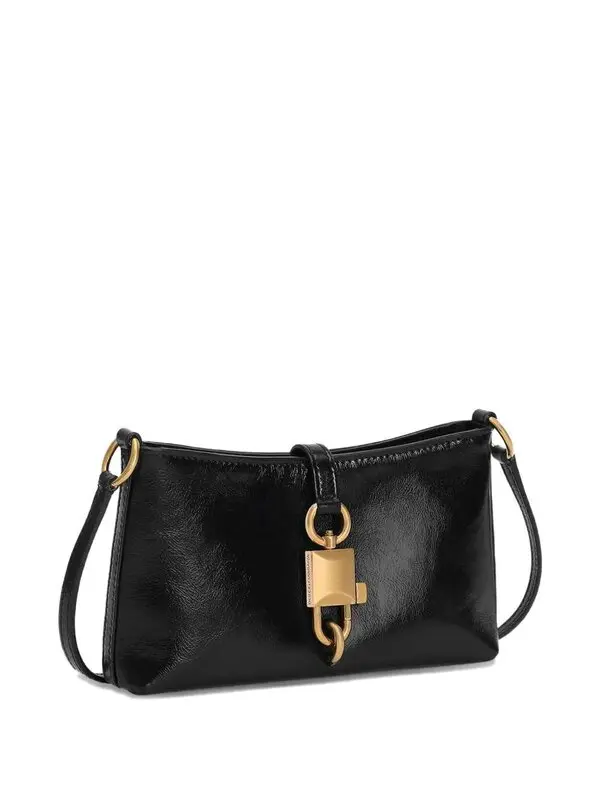 Dolce & Gabbana Leather Shoulder Bag With Metal Hardware - Black