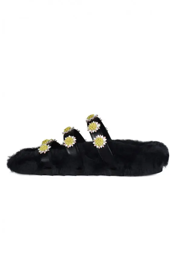 FABRIZIO VITI Berkley Sandals With Daisy Embellishments