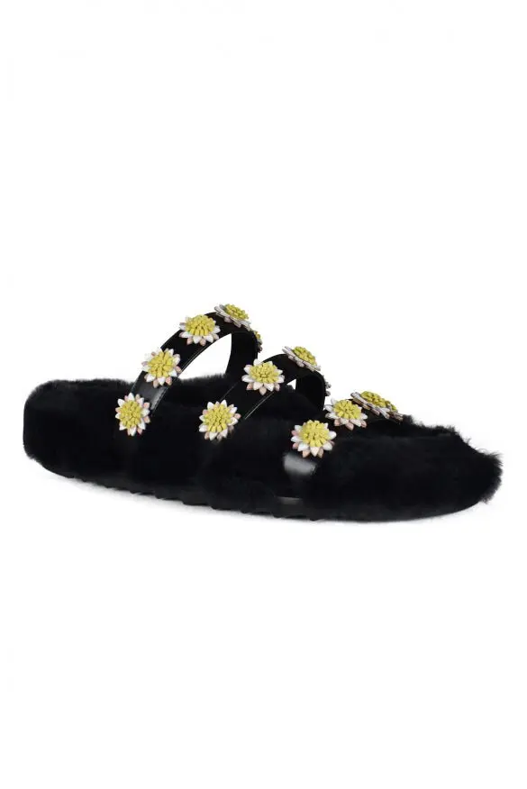 FABRIZIO VITI Berkley Sandals With Daisy Embellishments