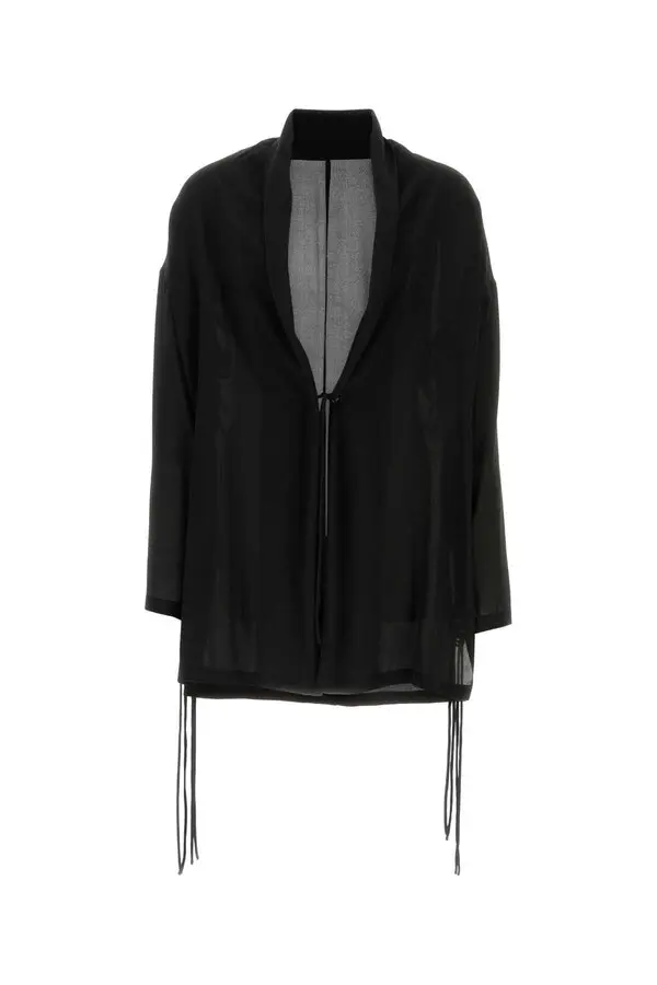 Yohji Yamamoto Silk Kimono - Black