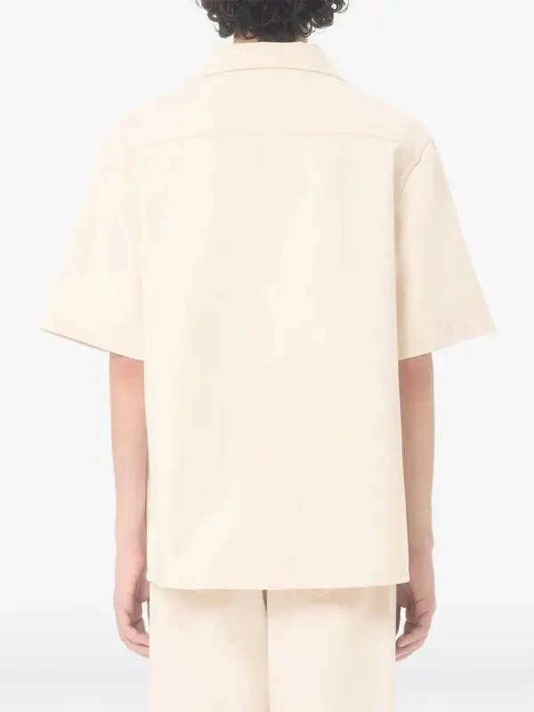 Valentino Garavani Denim Bowling Shirt With Vgold - Multicolor