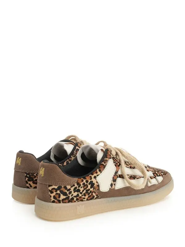 Amiri Leopard Print Pony Hair Sneakers