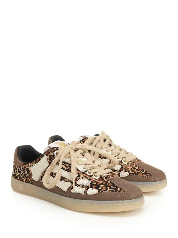 Amiri Leopard Print Pony Hair Sneakers