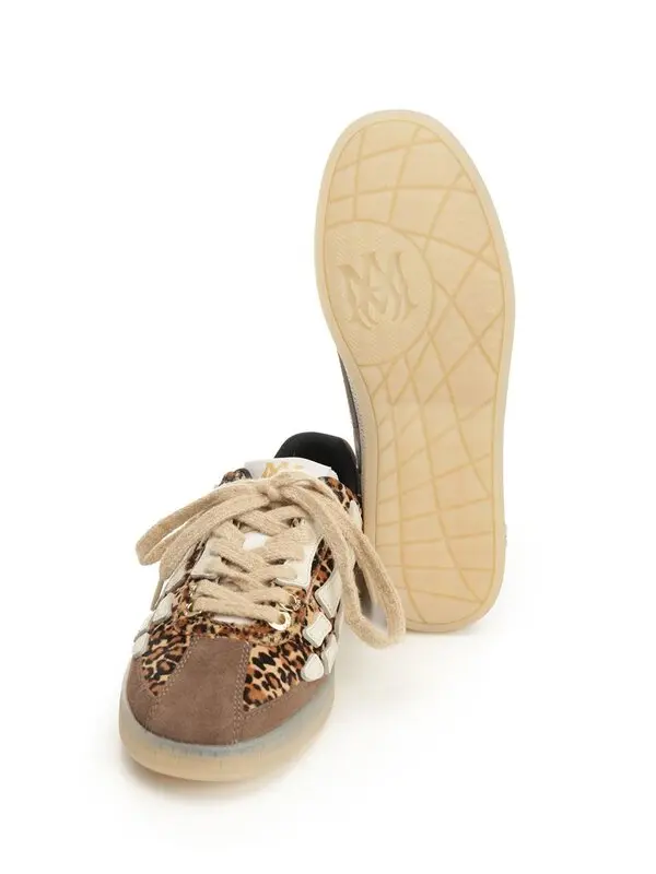 Amiri Leopard Print Pony Hair Sneakers