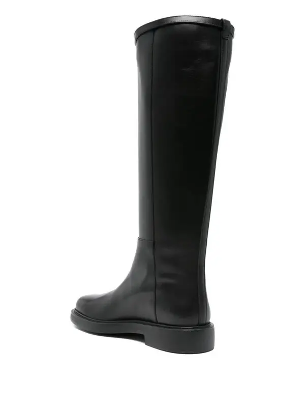 TOD'S T-buckle Knee-high Leather Boots - Black