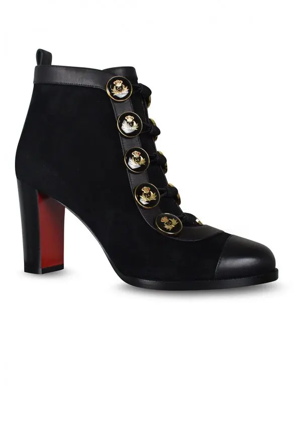 CHRISTIAN LOUBOUTIN Suede Lace-up Ankle Boots