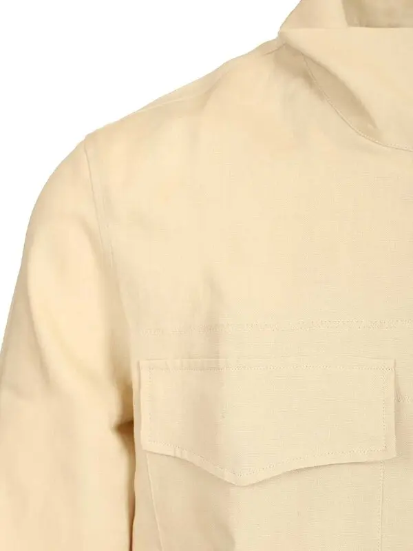 Paul Smith Linen Jacket With Patch Pockets
