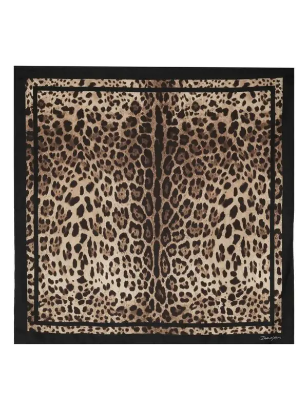 Dolce & Gabbana Leopard-print Scarf - Brown