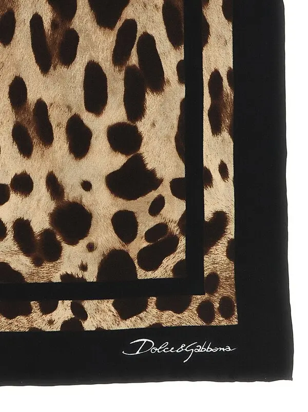 Dolce & Gabbana Leopard-print Scarf - Brown