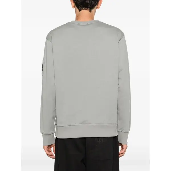 Moose Knuckles Grey Crew Neck Long Sleeve Sweatshirt With Arm Pocket