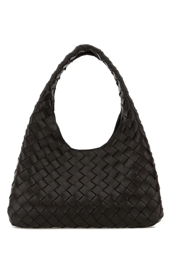 Bottega Veneta Dark Leather Small Campana Shoulder Bag - Brown
