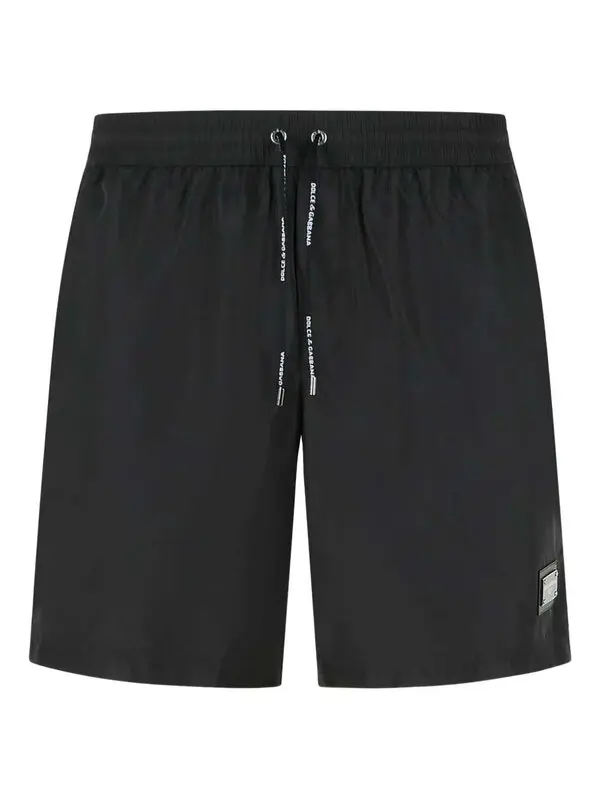 Dolce & Gabbana Elastic Waist Swim Shorts - Black