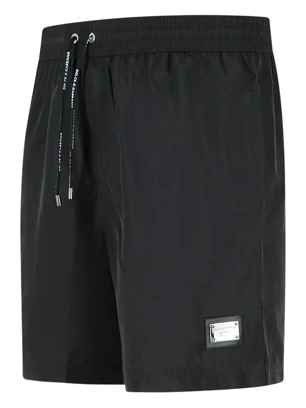 Dolce & Gabbana Elastic Waist Swim Shorts - Black