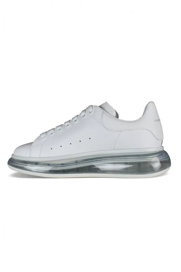 Alexander McQueen Oversize Calf Leather Sneakers - White