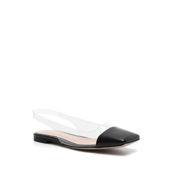 GIANVITO ROSSI Plexi Slingback Flats Transparent Effect