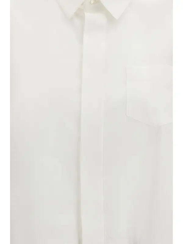 Sacai Cropped Cotton Shirt With Classic Collar