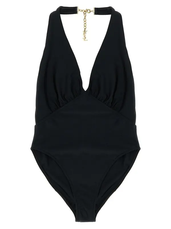 Saint Laurent Cassandre One-piece Swimsuit - Black