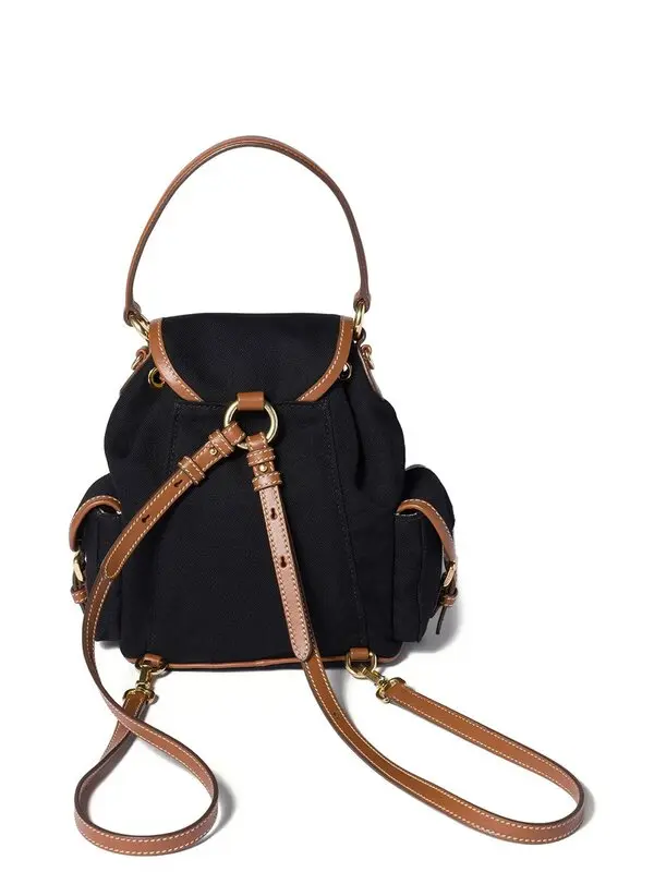 Miu Miu Canvas And Leather Medium Backpack