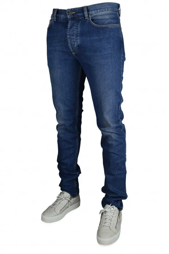 Givenchy Slim Fit Cotton Jeans - Blue
