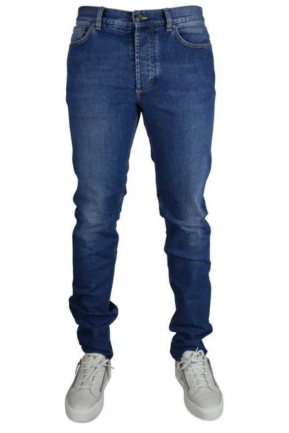 Givenchy Slim Fit Cotton Jeans - Blue