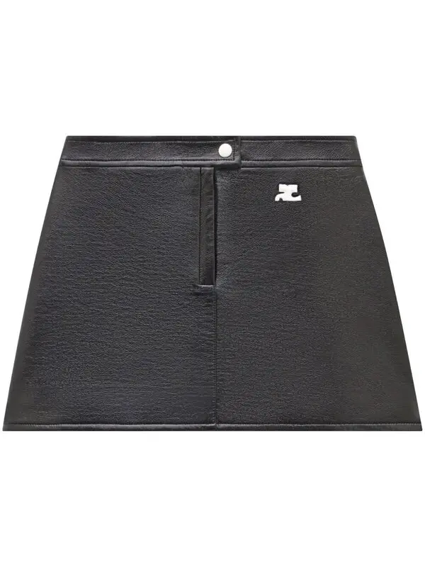 COURREGES Vinyl Mini Skirt - Black