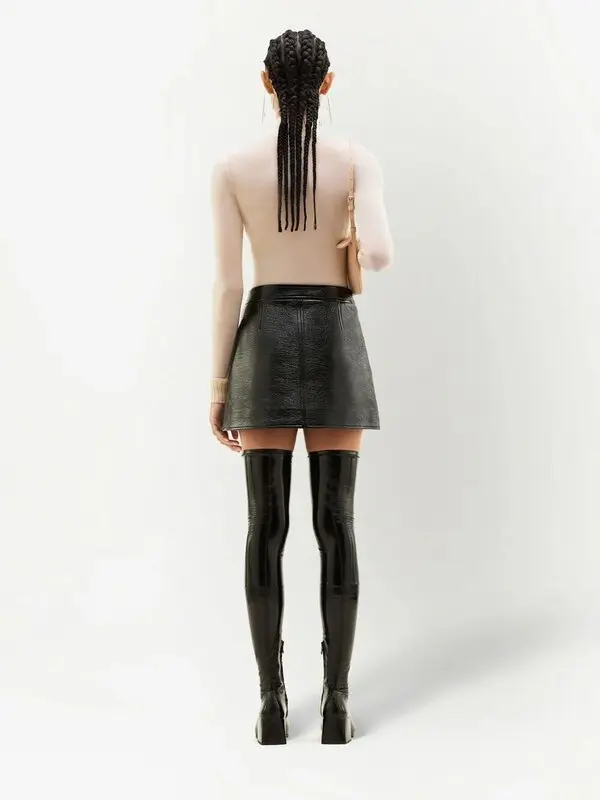 COURREGES Vinyl Mini Skirt - Black