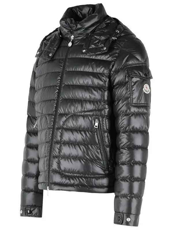 Moncler Lauros Short Hooded Down Jacket In Polyester - Black